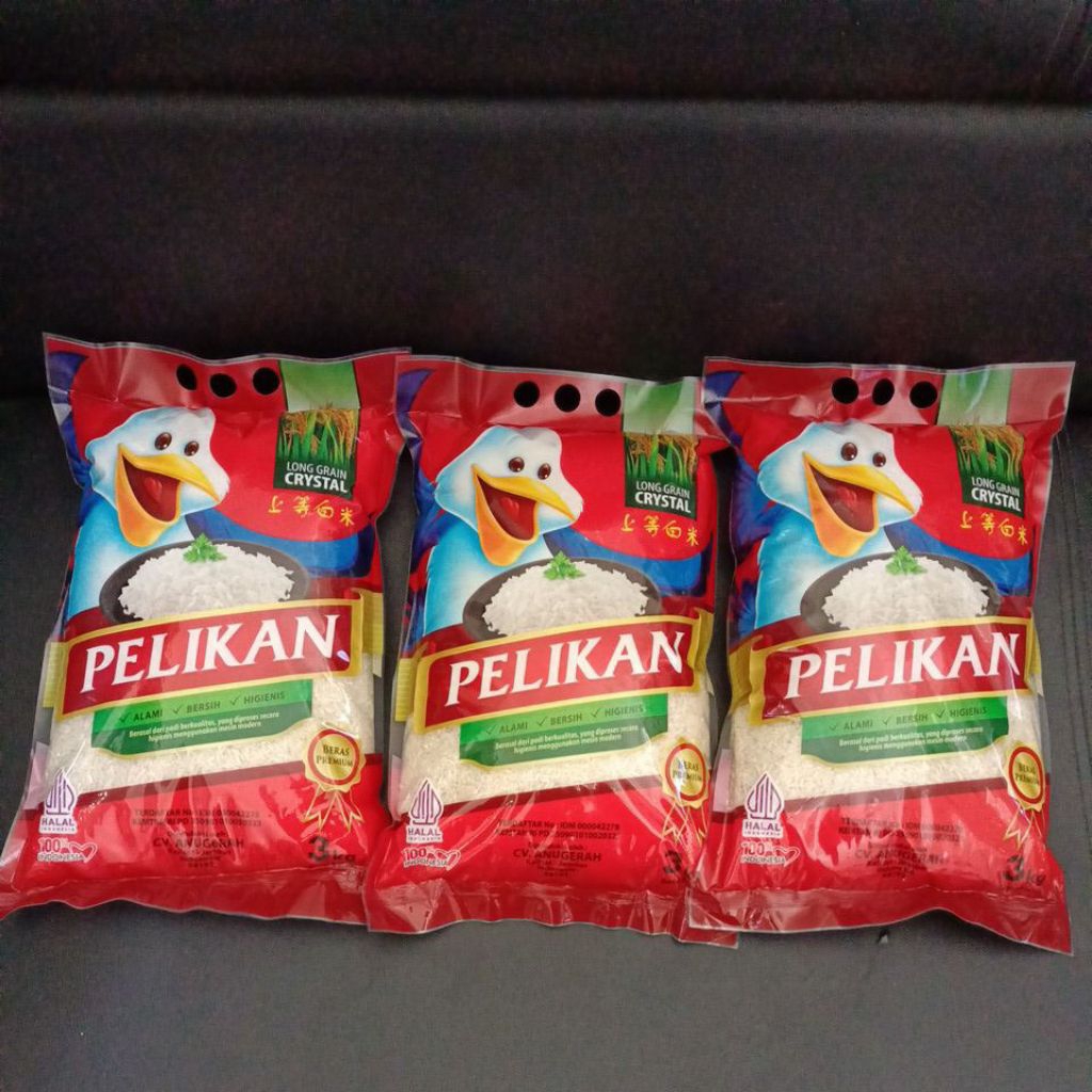 Jual BERAS PELIKAN 3 KG (3SAK×3KG) | Shopee Indonesia