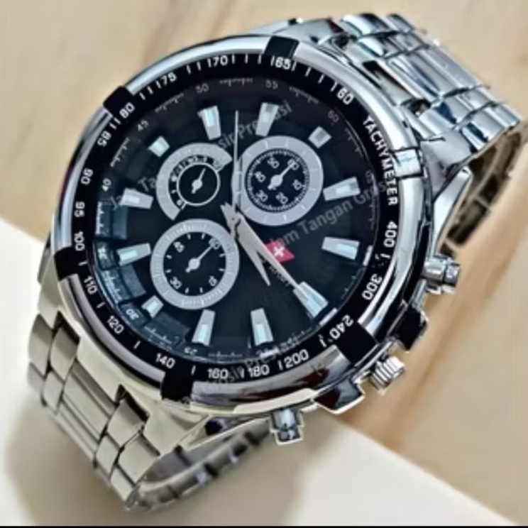 Jual Jam Tangan Rantai Pria Silver Hitam Rose | Shopee Indonesia