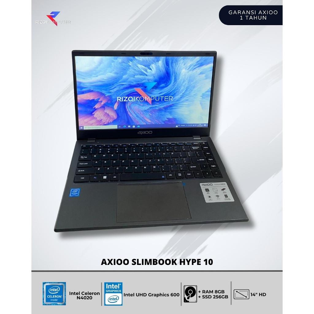 Jual Axioo Slimbook Hype 10 Intel Celeron N4020 Ram 8GB SSD 256GB sby | Shopee Indonesia