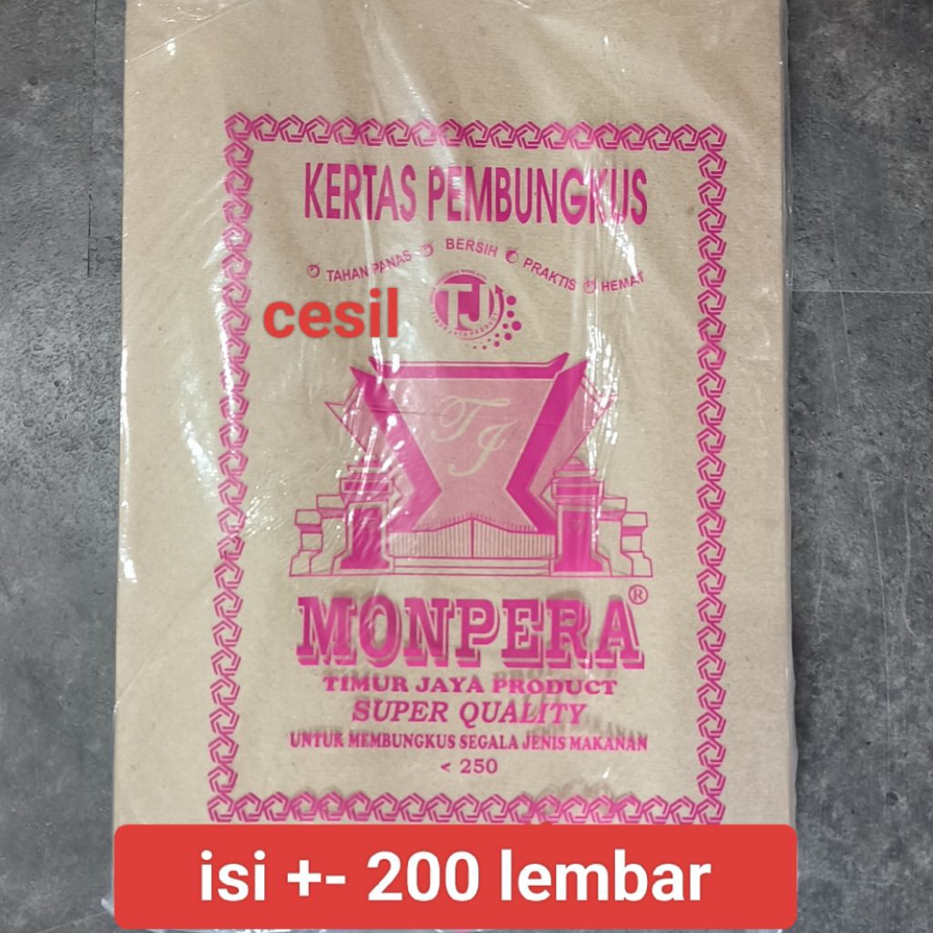 Jual Kertas Nasi Monpera / Monpera Coklat / Monpera / Sealer Monpera ...
