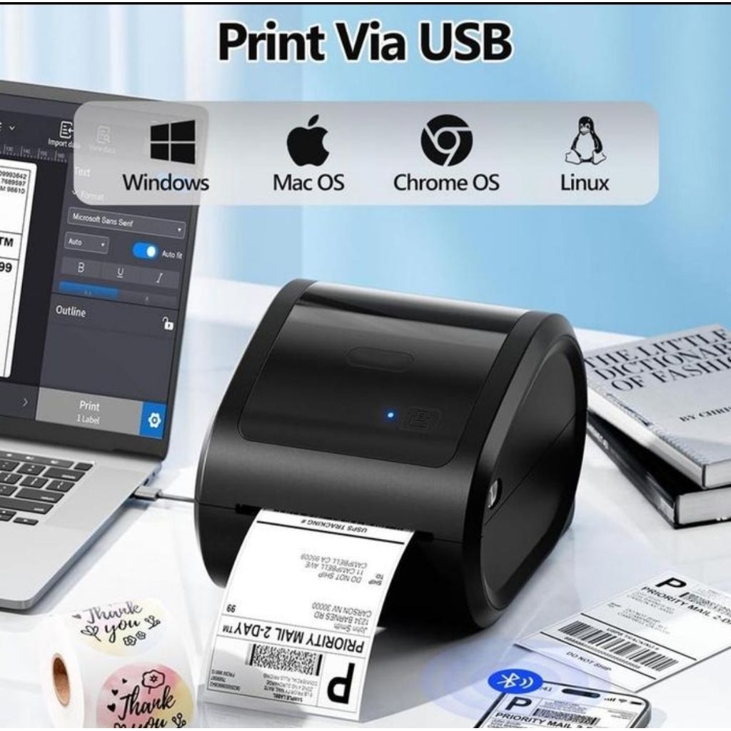 Jual PRINTER AIMO D520 SHIPPING LABEL PRINTER /MAILING LABEL PRINTER ...