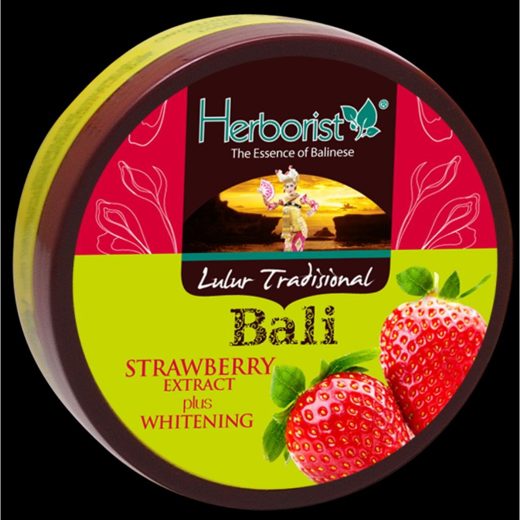 Jual Herborist Lulur Bali strawberry Extract plus brightening | Shopee ...