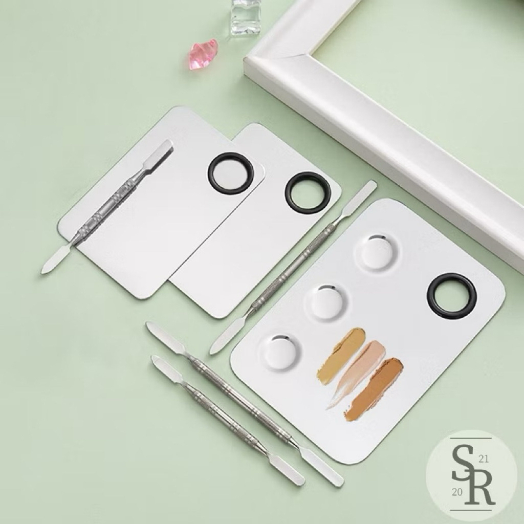 Jual Mixing Palette Stainless Steel | Alat Pencampur Makeup Eyeshadow ...