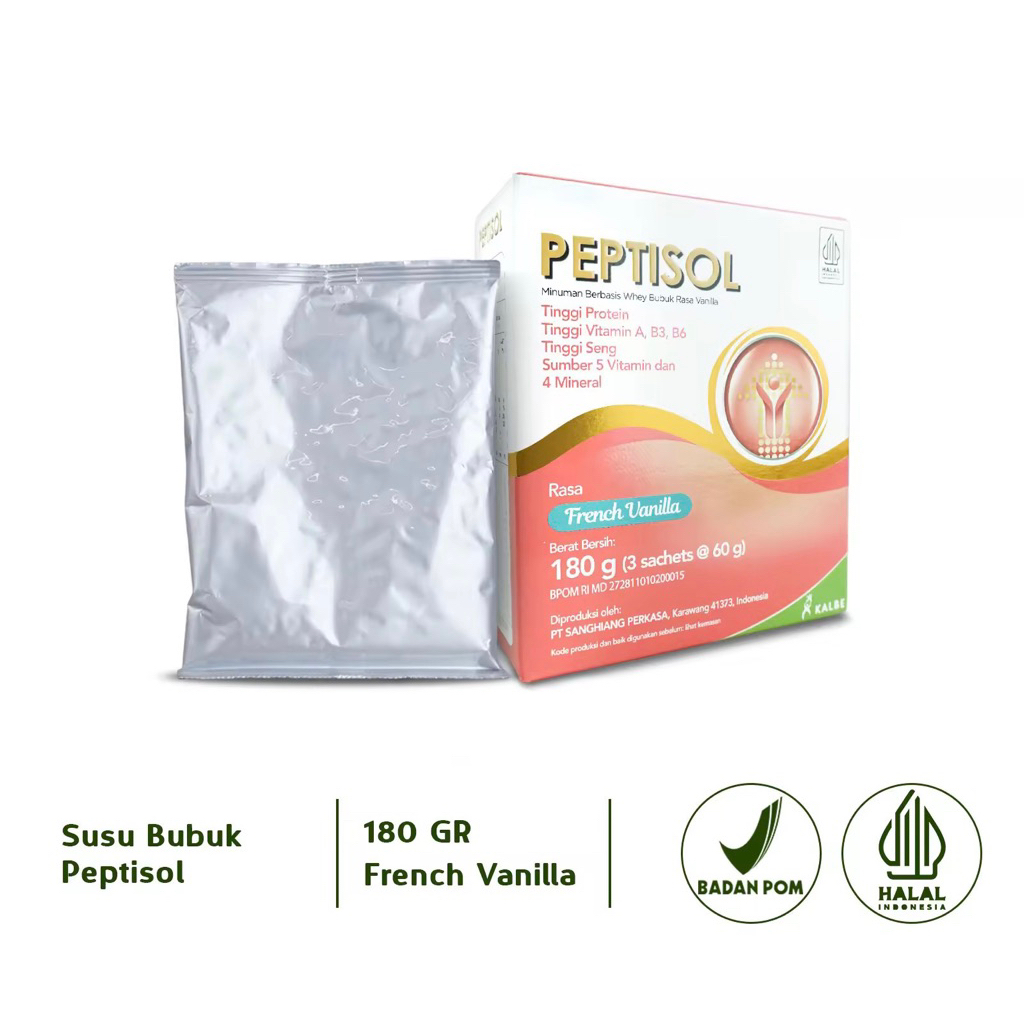 Jual Peptisol Vanilla Cokelat 180 gram - Susu Tinggi Protein | Shopee ...