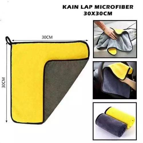 Jual Kain Lap Serbaguna Lap Dapur Lap Mobil Microfiber Tebal 30x30 ...