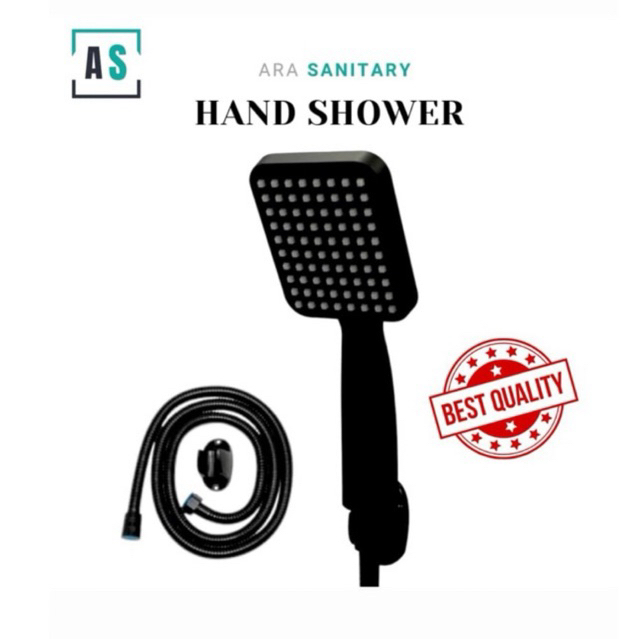 Jual hand shower kotak warna hitam ukuran besar minimalis | Shopee ...