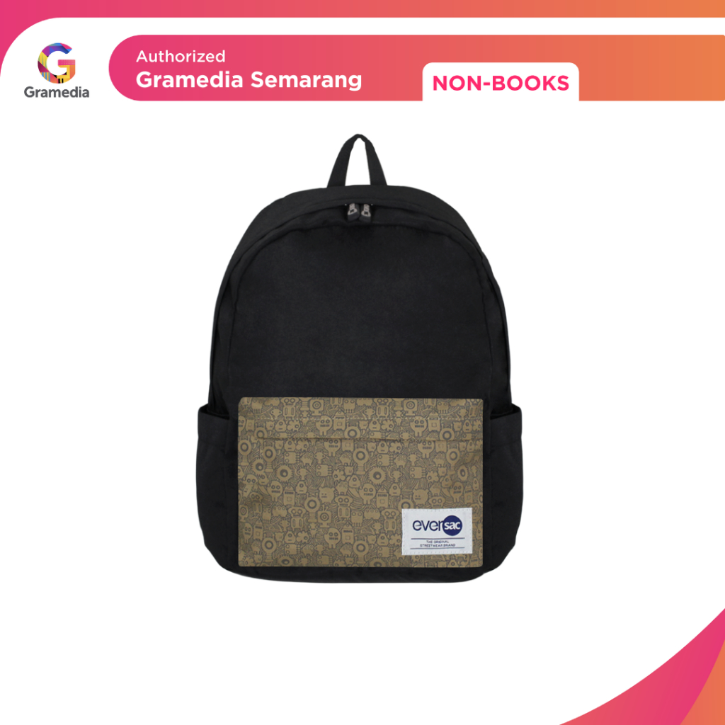 Jual Gramedia - Eversac Backpack Ace Black Khaki Robot (Eversac ...