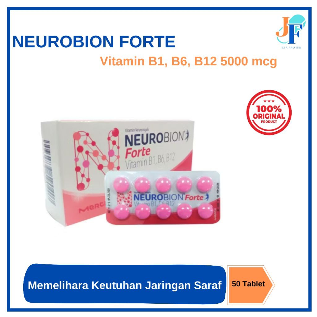 Jual Neurobion Forte 50 Tab | Neurobion Forte/Pink Dus Isi 5 Strip ...