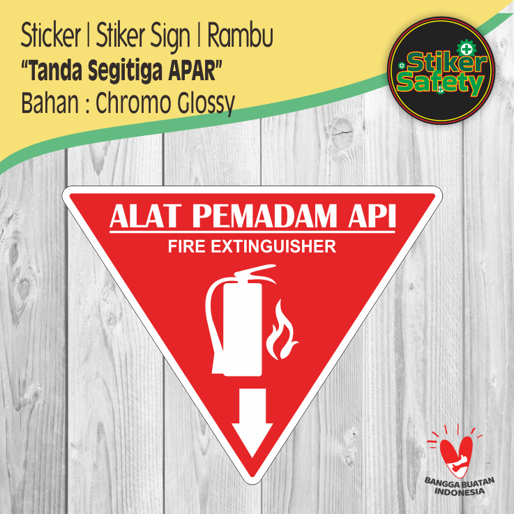 Jual Sticker Stiker Sign Rambu Tanda Segitiga APAR | Shopee Indonesia