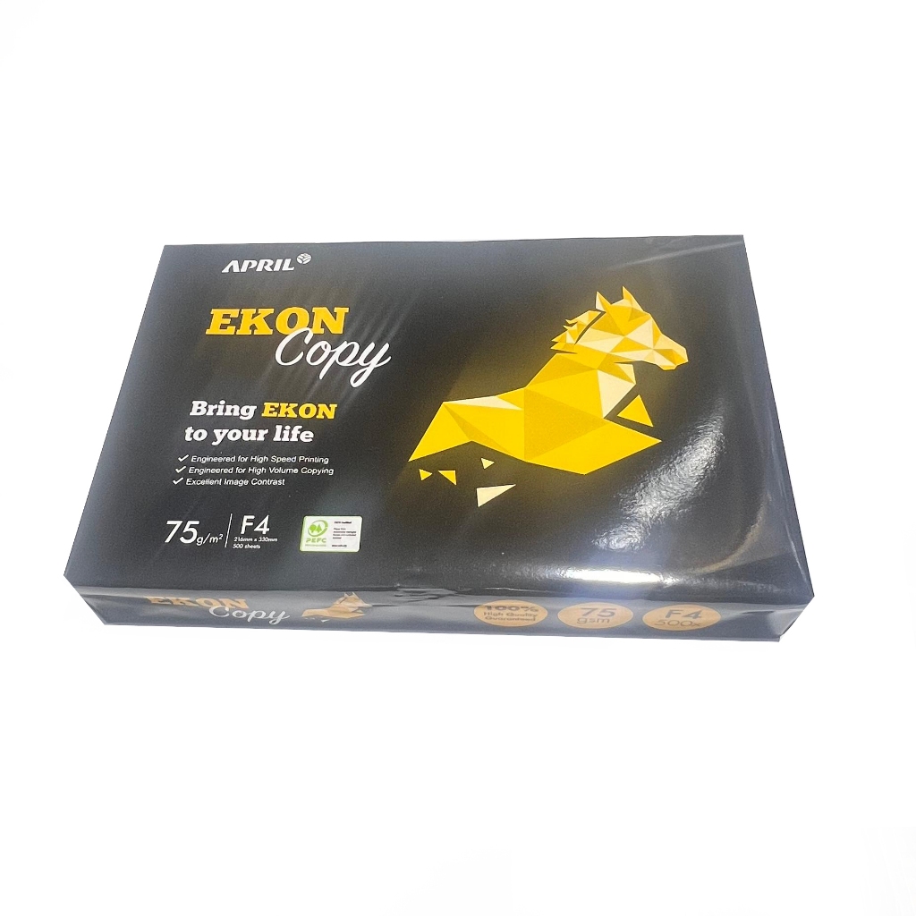 Jual April Ekon Copy Kertas F4 75gsm ( 1 Rim = 500 Lembar ) | Shopee ...