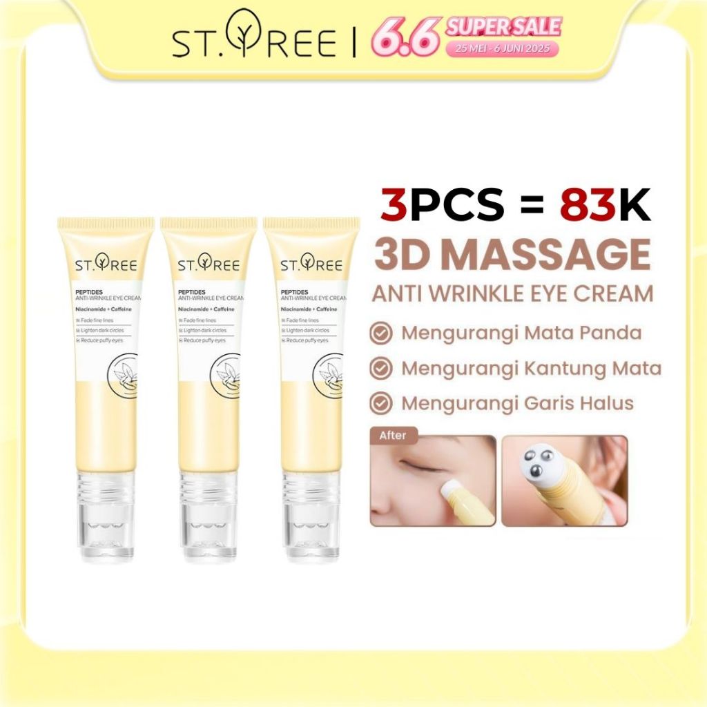 Jual ST.TREE [3 PCS] Multi Peptides Anti-Wrinkle Eye Cream 15 gr | Triple Pack Serum Perawatan ...