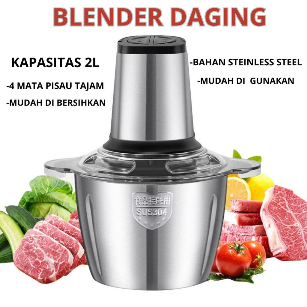Jual Blender Chopper Blender Daging Stainless Coper Penggiling Daging ...
