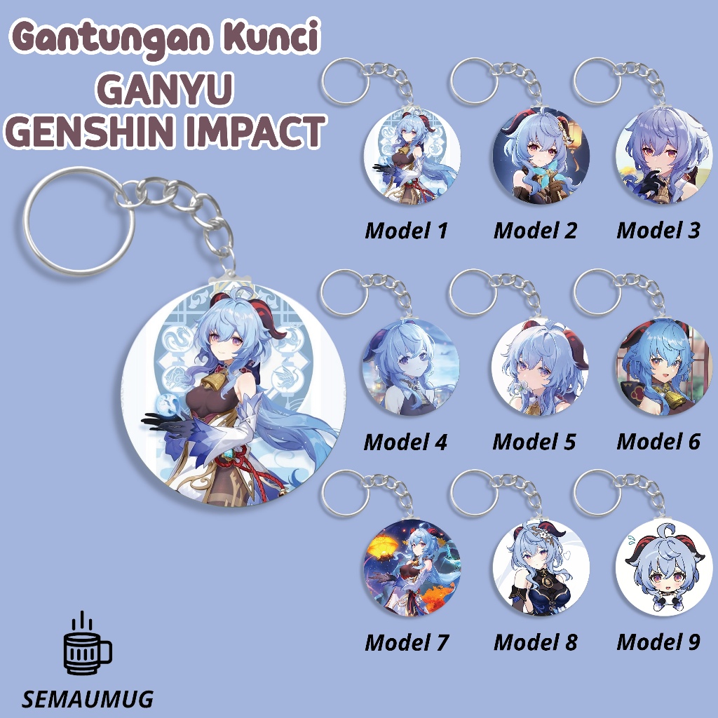 Jual GANTUNGAN KUNCI GANYU GENSHIN IMPACT KADO GANCI BULAT ANIME LUCU ...