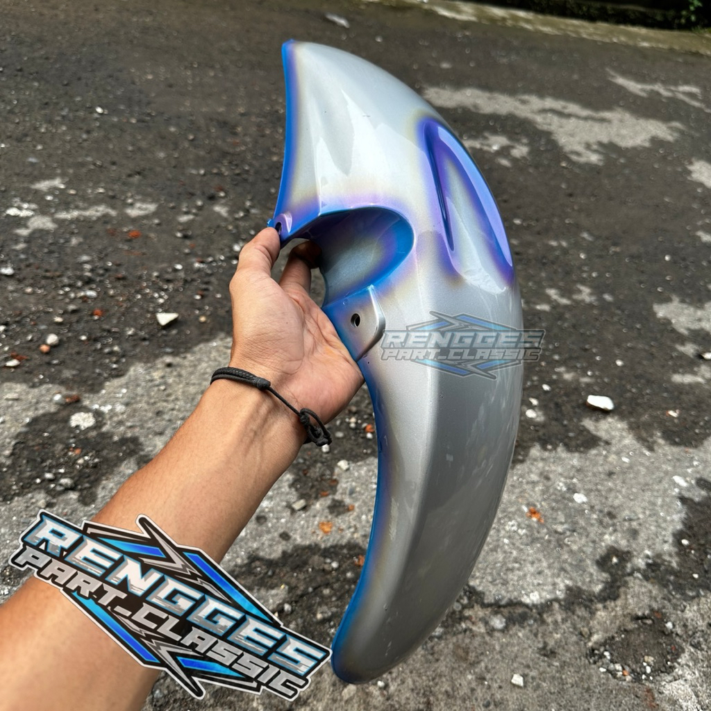 Jual Slebor depan satria f fu lama old custom cat titanium glossy ...
