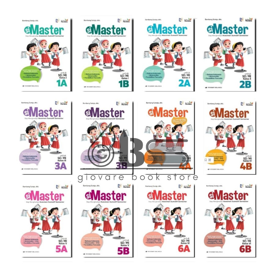 Jual BUKU SIMASTER KELAS 1 2 3 4 5 6 ERLANGGA KURIKULUM MERDEKA ...