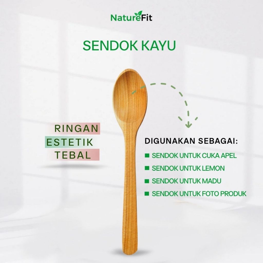 Jual Sendok kayu madu | Sendok Kayu Cuka Apel | Sendok kayu estetik ...