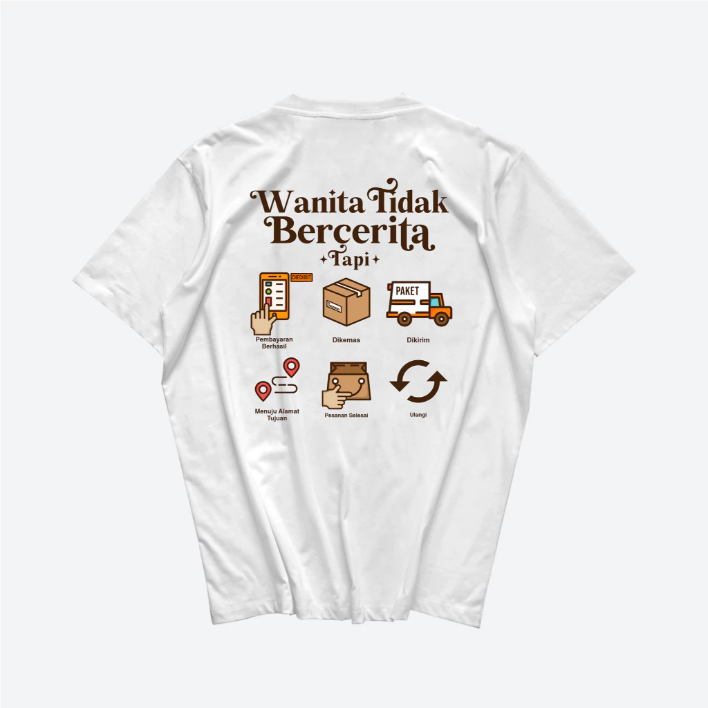 Jual IWN_CLOTH~Kaos Wanita Tidak Bercerita V1 Kata Kata unisex | Shopee Indonesia