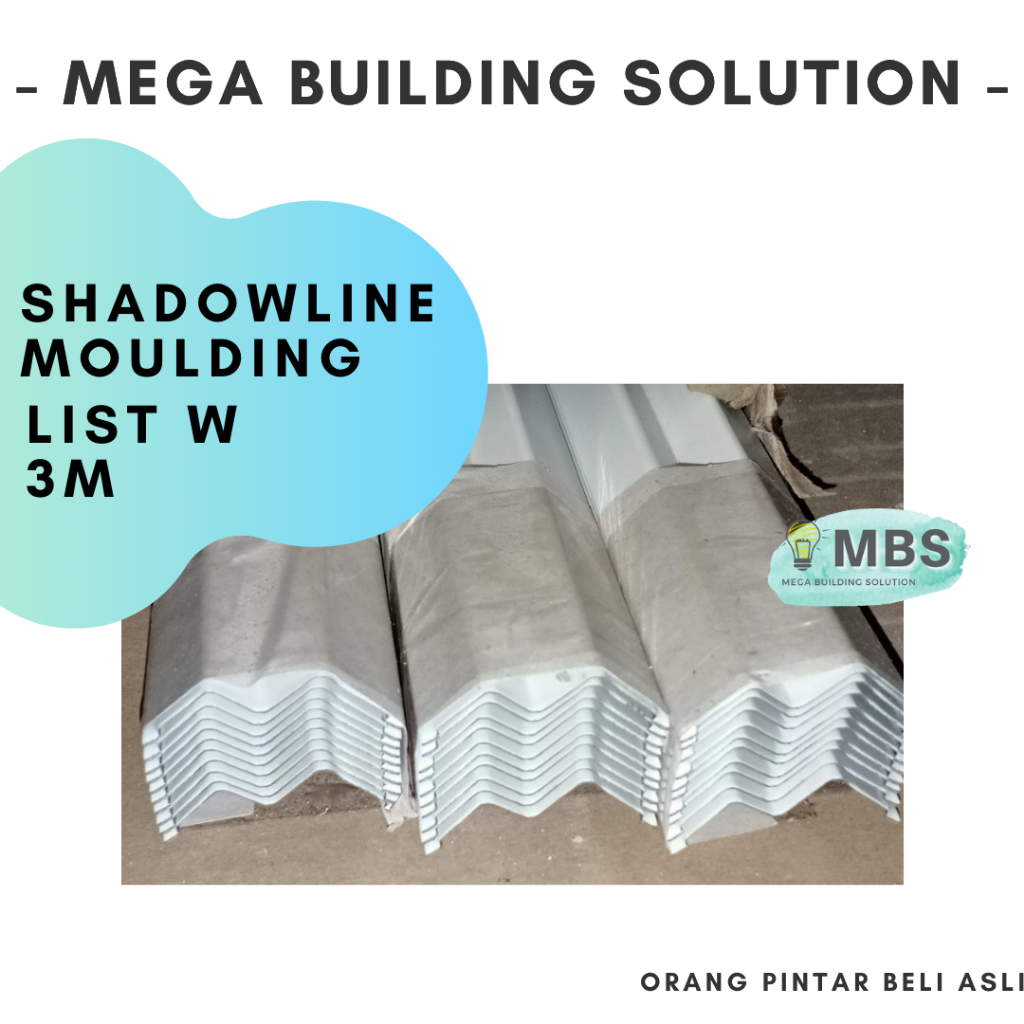 Jual Shadowline Moulding Wall Angle / List Plafon W - 3m | Shopee Indonesia