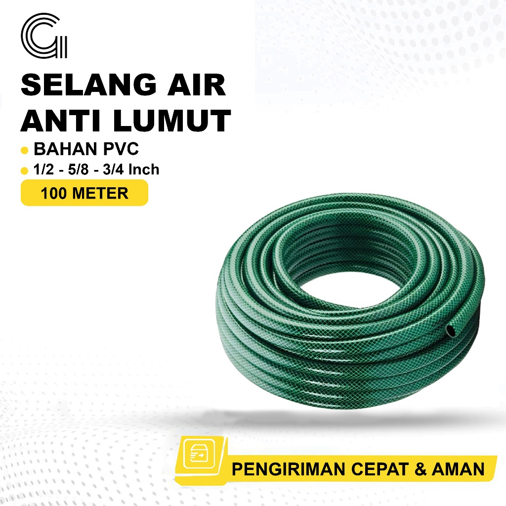 Jual SELANG GEMUK Selang Air 1/2 5/8 3/4 Inch 100 Meter Selang Air Benang Anti Lumut Selang Air ...