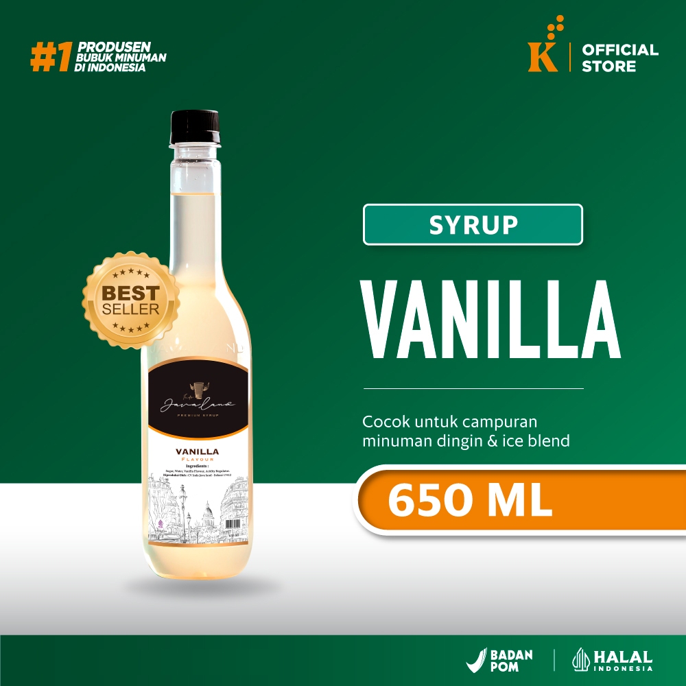 Jual Syrup Premium Javaland Sirup Aneka Rasa Vanilla 650 ml | Shopee ...
