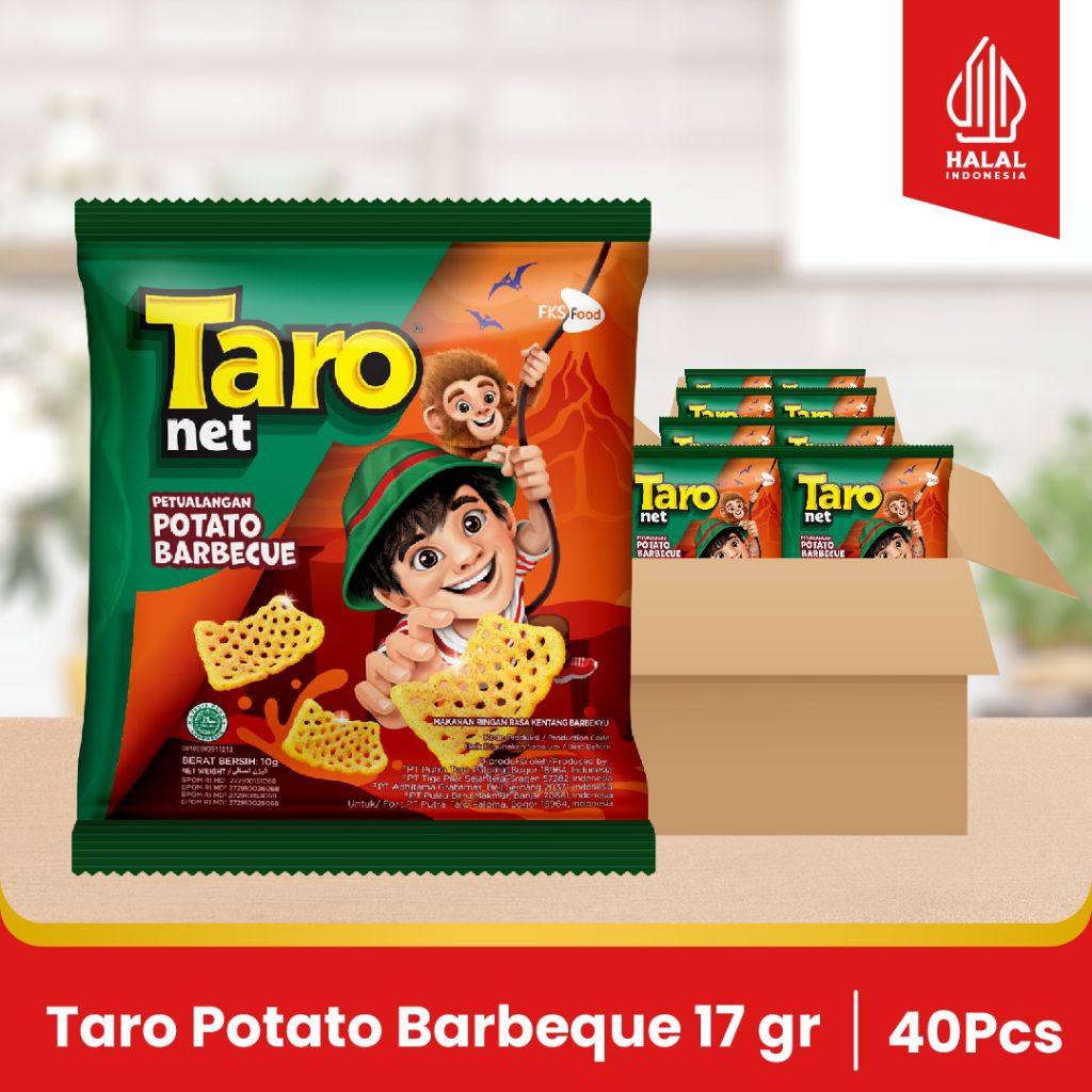Jual Taro - Barbeque - Small Pack - 1 Karton (4renceng) - 40 Pcs - 17gr ...