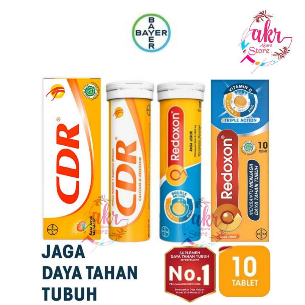Jual CDR & REDOXON SUPLEMEN KALSIUM KESEHATAN TULANG & TUBUH ISI 10 ...