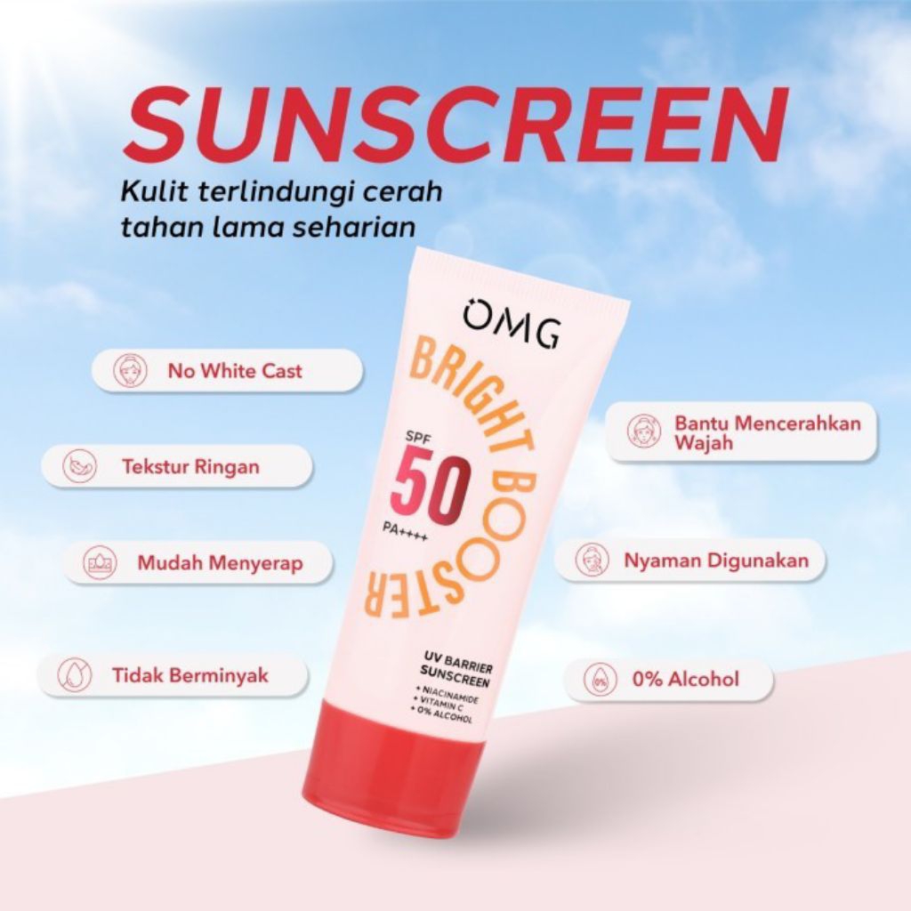 Jual OMG bright booster sunscreen spf 50 pa++++ | Shopee Indonesia