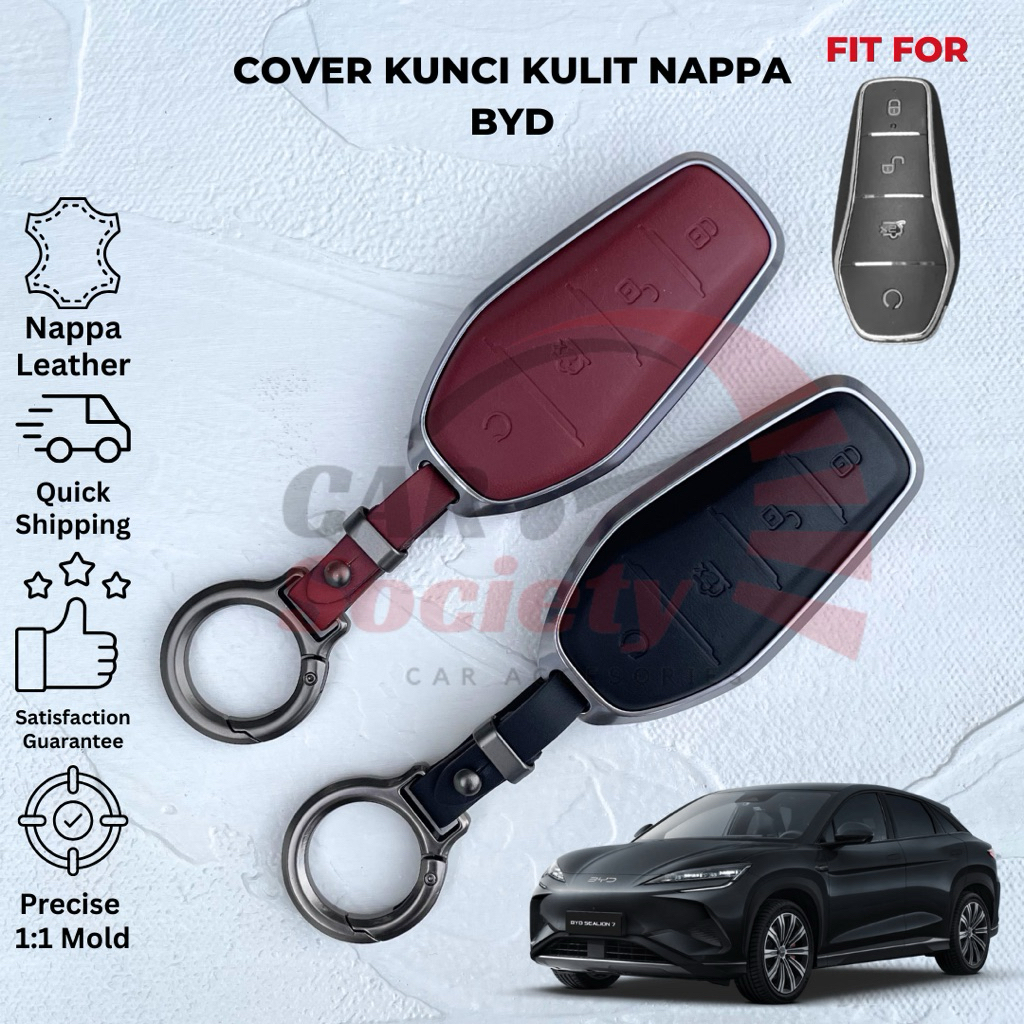 Jual Nappa Leather Key Cover Sarung Kunci Kulit Nappa BYD Sealion 7, BYD Seal, BYD M6, BYD ...