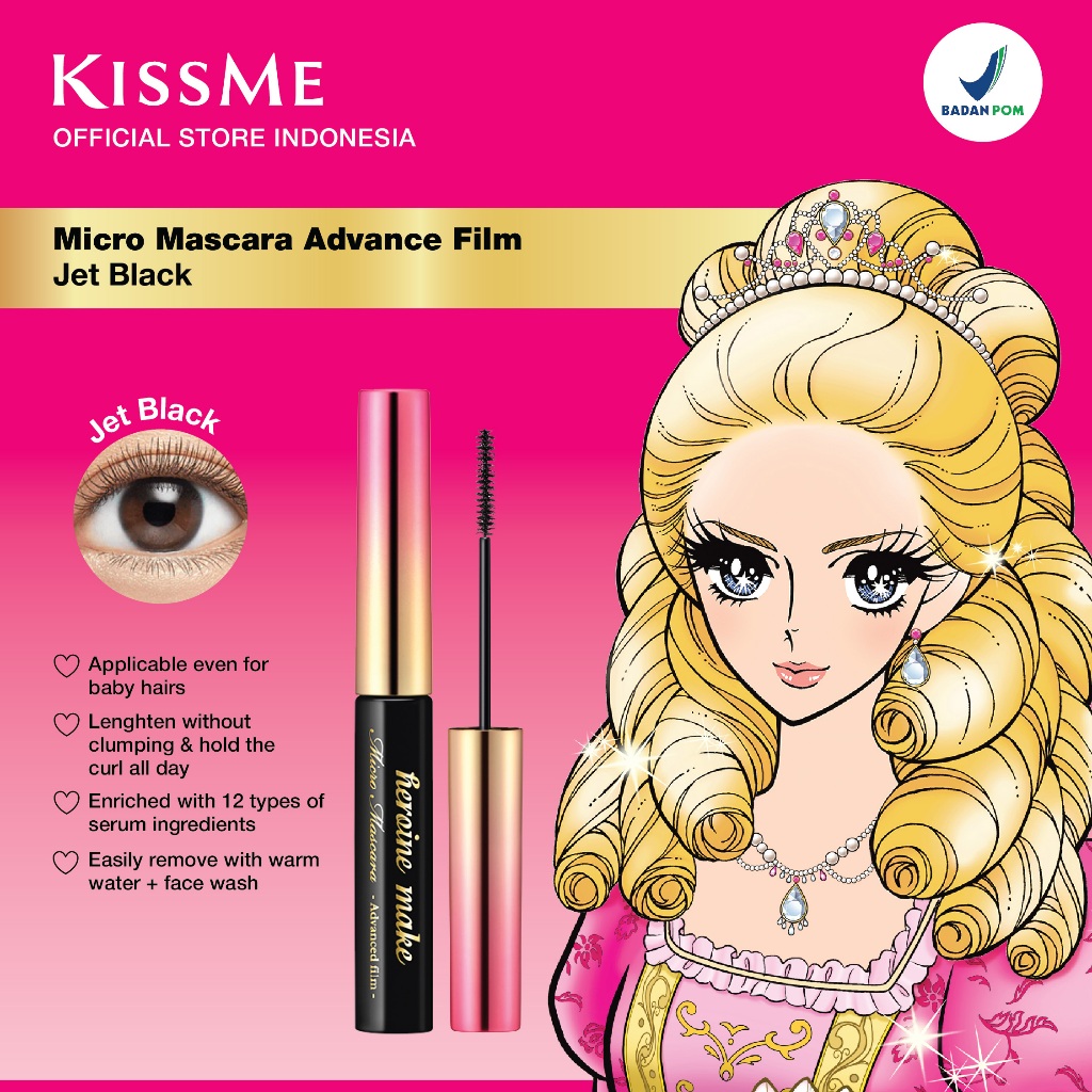 Jual KISS ME HEROINE Make Micro Mascara Advanced Film Ex Jet Black ...