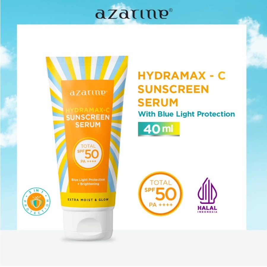 Jual AZARINE Hydramax-C Sunscreen Serum Mencerahkan SPF50 PA++++ Untuk ...
