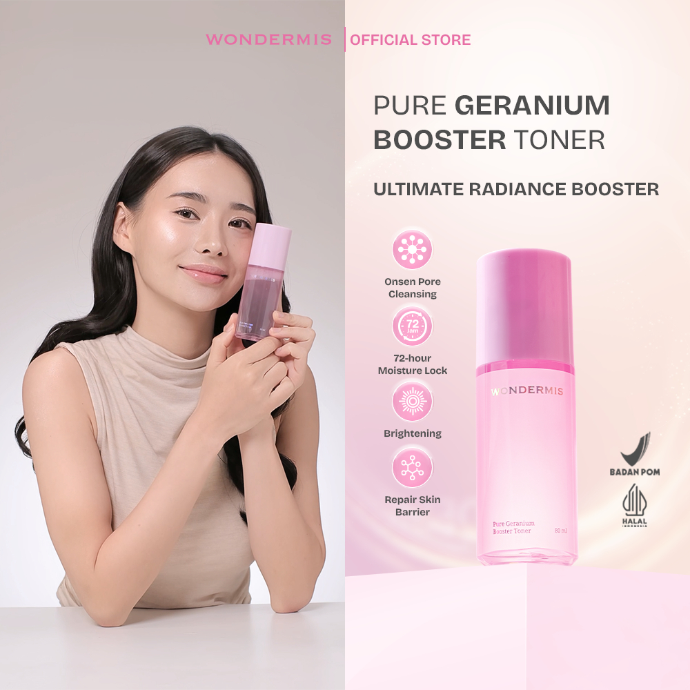 Jual WONDERMIS - Pure Geranium Booster Toner I 80ml I Calming Brightening Soothing Glowing ...