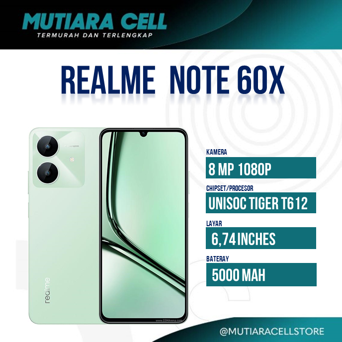 Jual REAL ME NOTE 60X RAM 4GB INTERNAL 128GB GARANSI RESMI 1 TAHUN | Shopee Indonesia