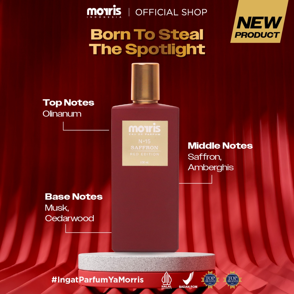 Jual Morris Red Edition Saffron Eau De Parfum – 100ml | Shopee Indonesia