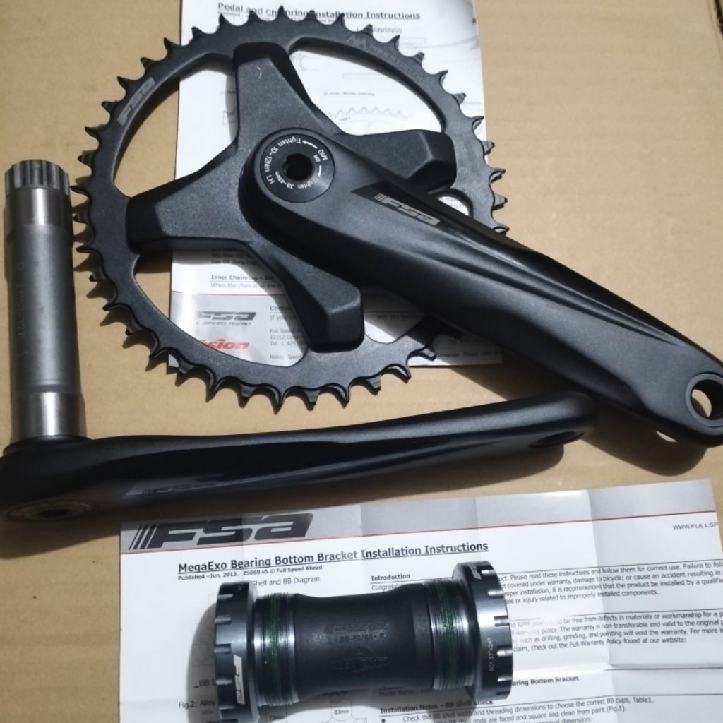 Jual Crank set FSA Gossamer Pro MegaTooth 42t BCD120mm arm 175mm BB ...