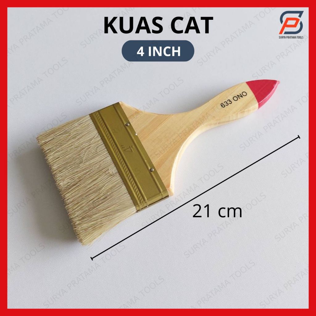 Jual Kuas Cat 4 Inch Gagang Kayu 4" Inci | Shopee Indonesia