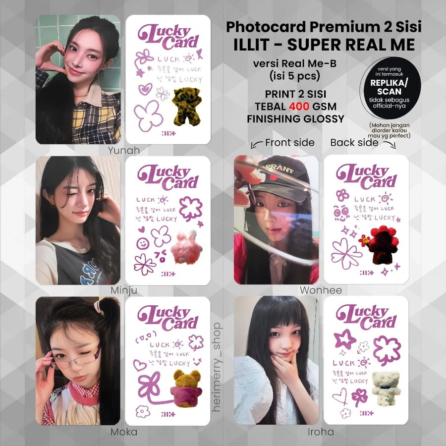 Jual (ISI 5 PCS) Photocard ILLIT Super Real Me Magnetic - PC Premium 2 ...