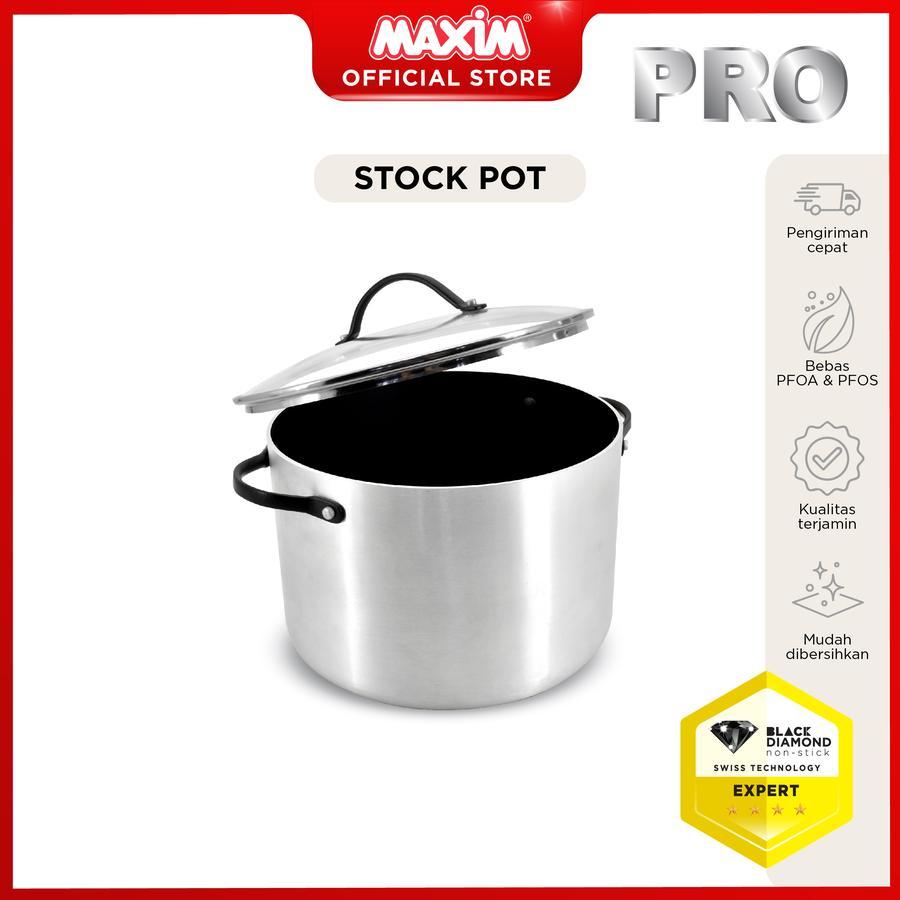 Jual Maxim Pro 26cm Stockpot - 10L Stockpot + Tutup Kaca | Shopee Indonesia