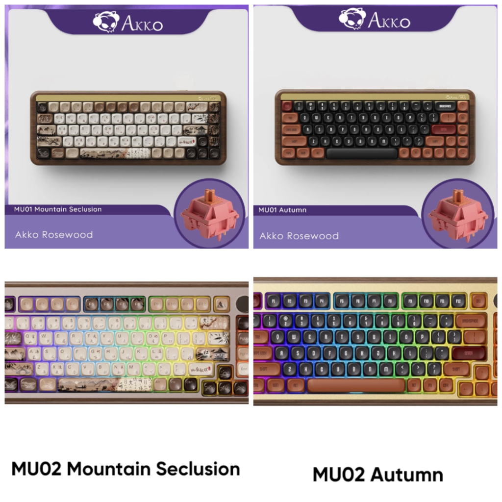 Jual Akko MU01 MU02 Mountain Seclusion/Autumn 68-Key Gasket Structure ...