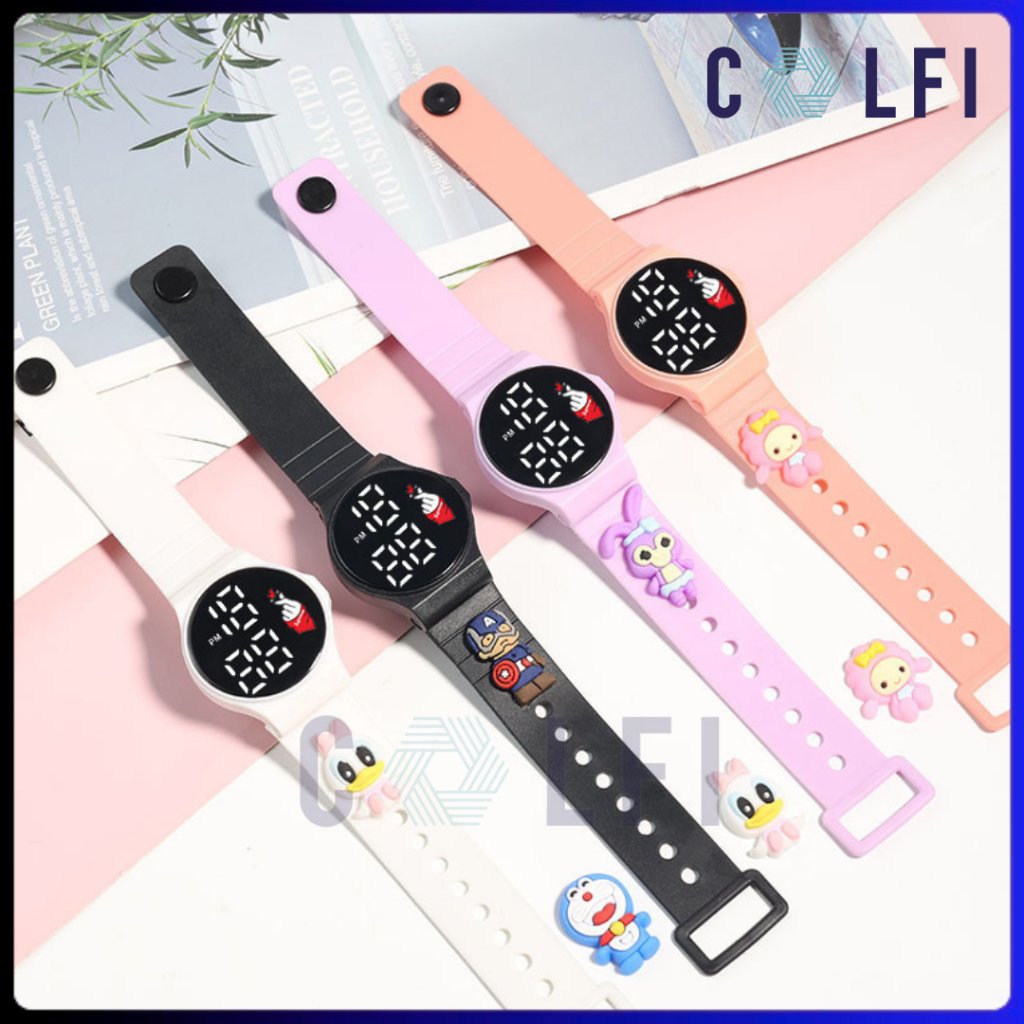 Jual Colfi Jam Tangan Anak Digital Led Touch Screen Strap Karakter ...