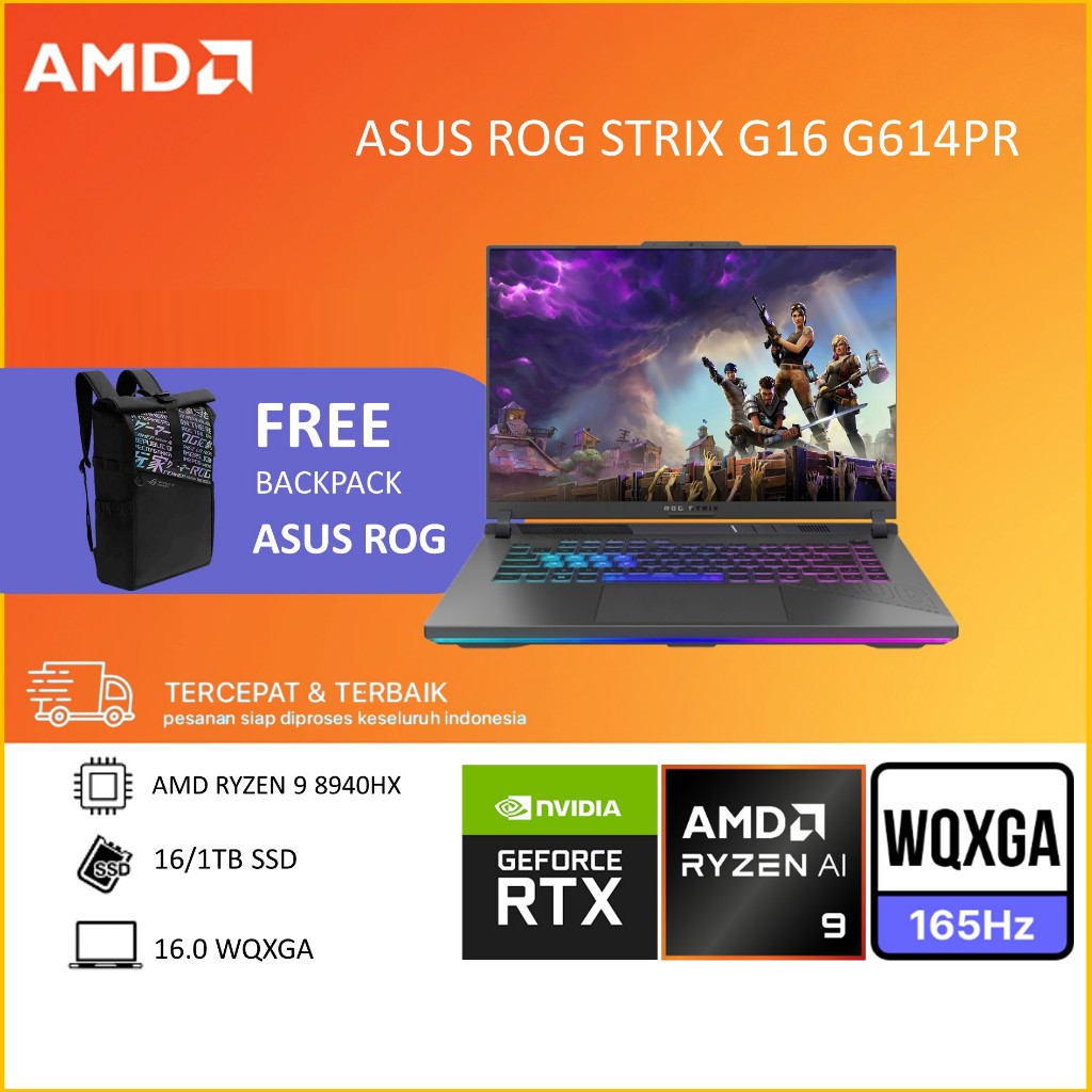 Jual ASUS ROG STRIX G16 G614PR - AMD RYZEN 9 8940HX RTX5070TI 12GB/ RAM ...