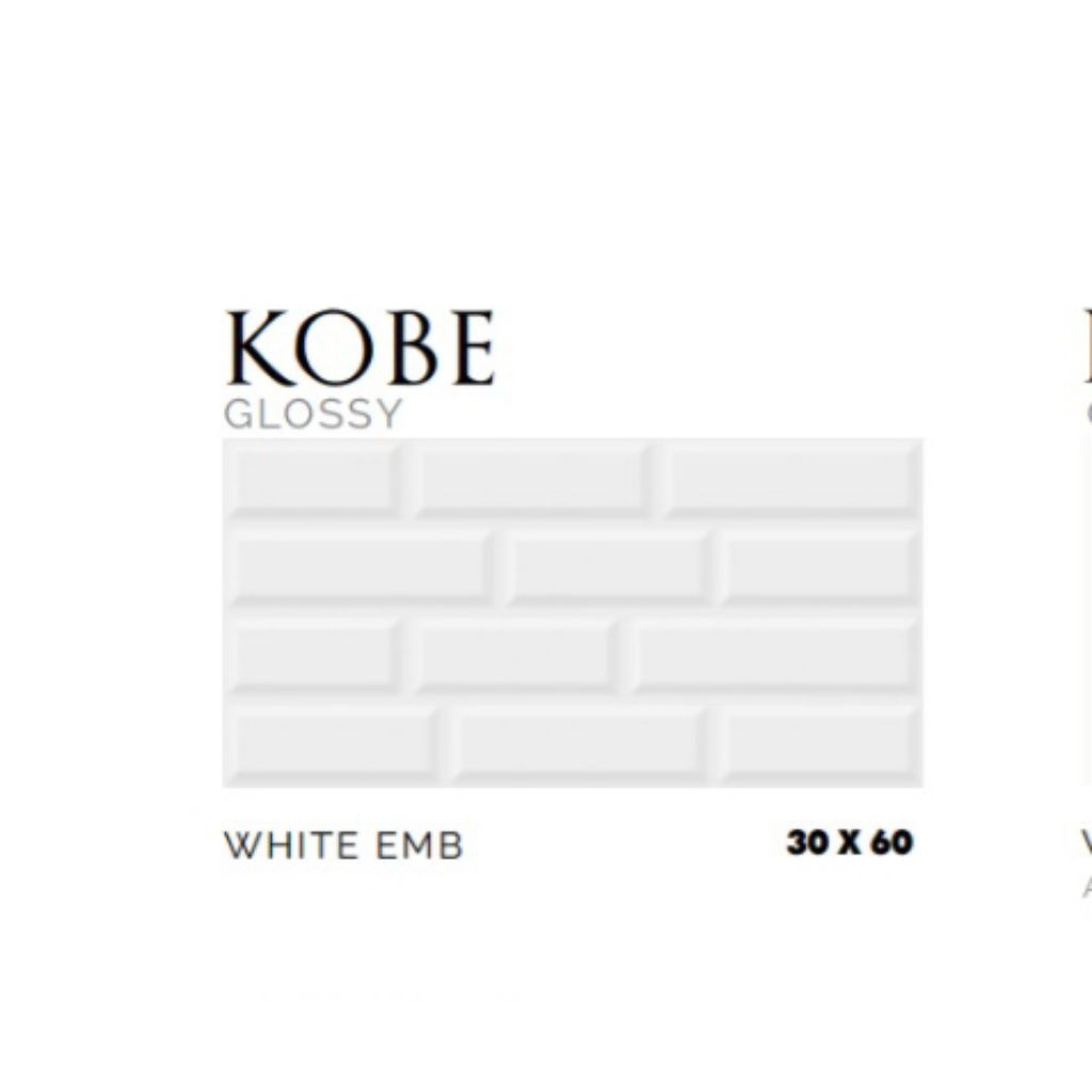 Jual KERAMIK MERK PLATINUM TIPE KOBE WHITE UKURAN 30X60 WARNA PUTIH ...
