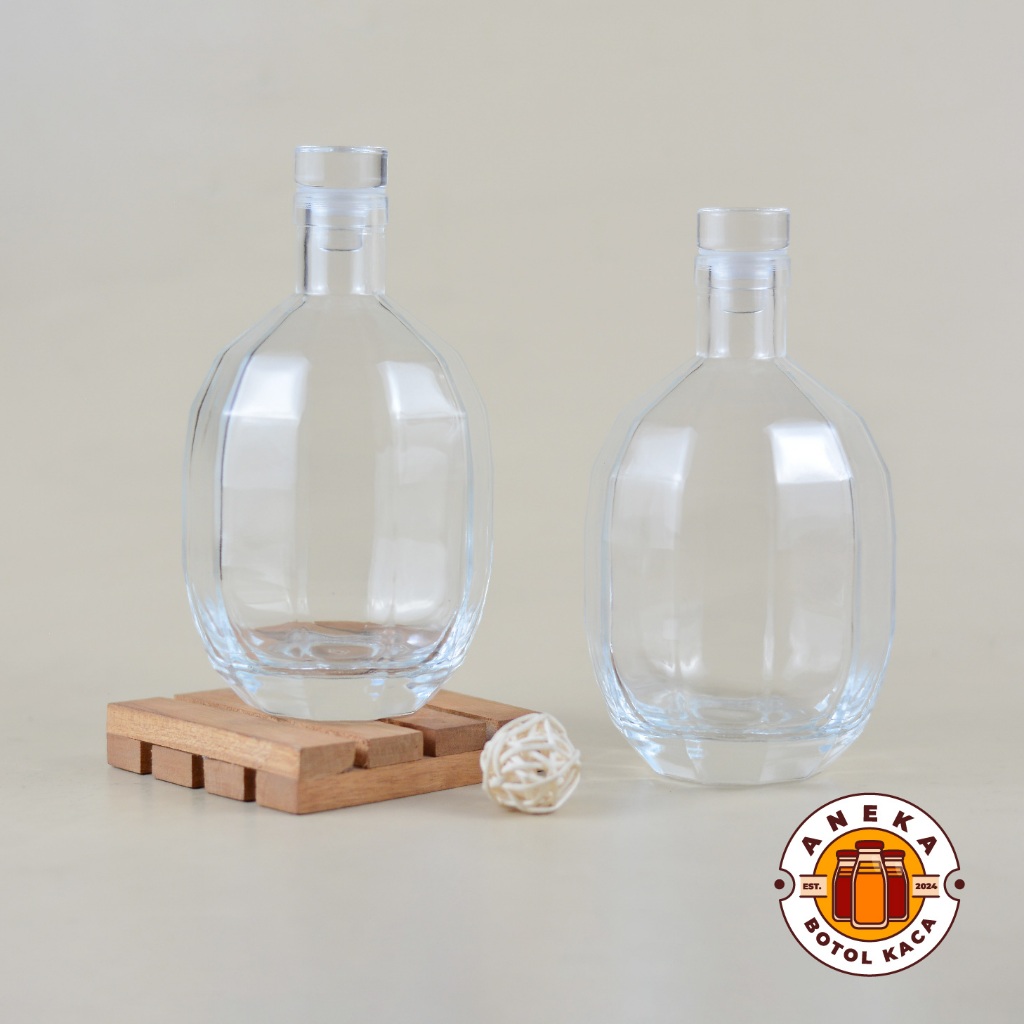 Jual Botol Kaca Diamond Premium 500ml – Decanter Kaca Tebal Estetik ...