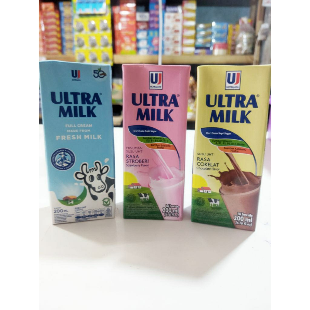 Jual ultra milk susu UHT 200ml | Shopee Indonesia