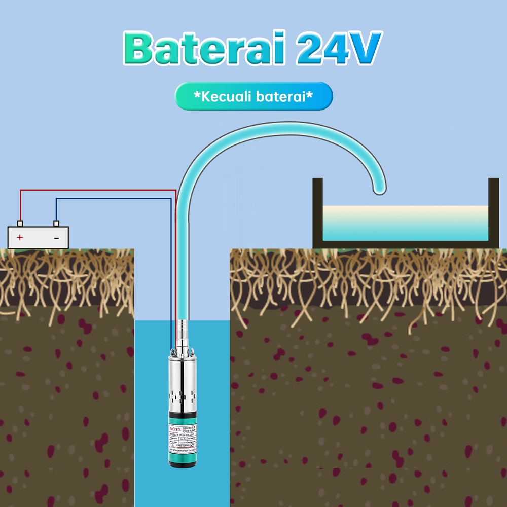 Jual Pompa Air Celup(30m) Angkat Tinggi 50m Submersible Pump Deep Well ...