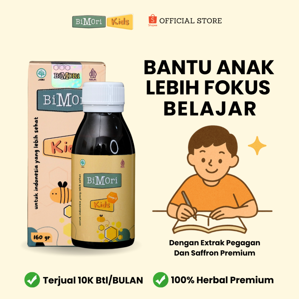 Jual Bimori Kids Vitamin Otak Anak Cerdas Obat Terlambat Bicara Autis ...