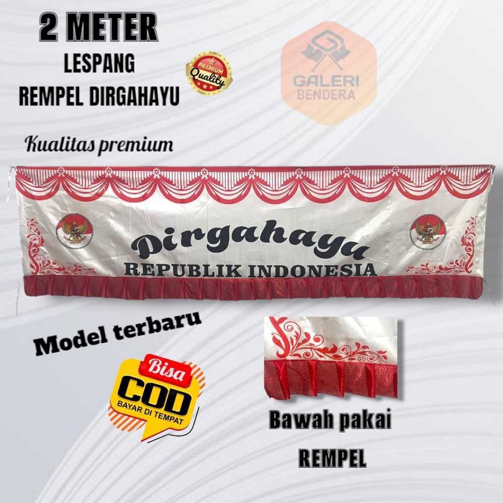 Jual BENDERA PANJANG LESPANG DIRGAHAYU REMPEL 2 METER | Shopee Indonesia