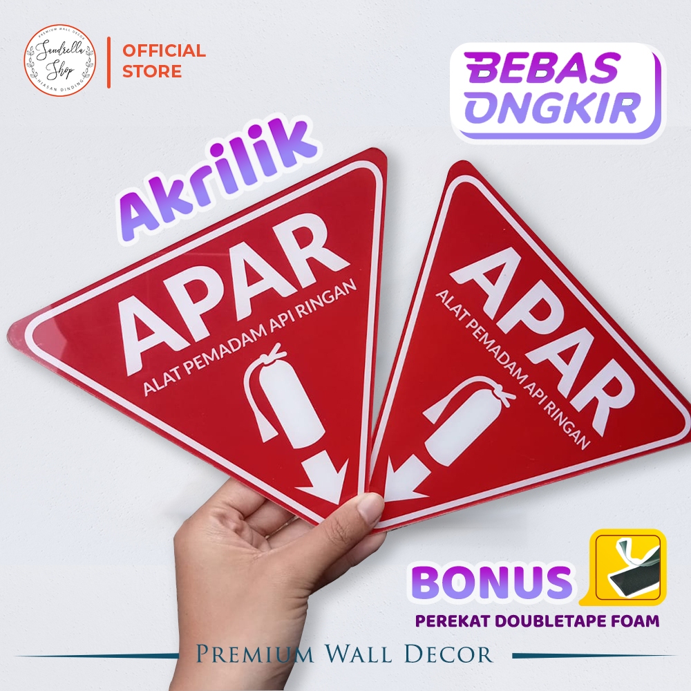 Jual Signboard Acrylic Sign Rambu Penanda Alat Pemadam Api Ringan APAR Akrilik Segitiga | Shopee ...