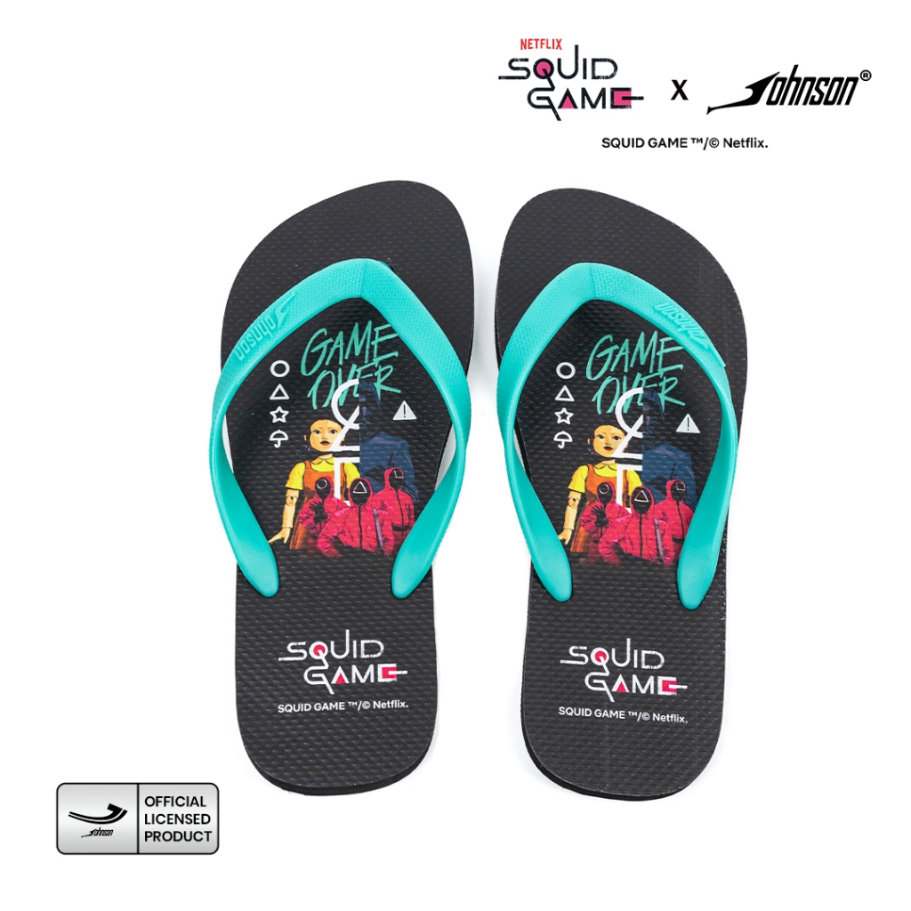 Jual SANDAL JEPIT JOHNSON X SQUID GAME DESIGN 4 | FLIP FLOP | Shopee ...