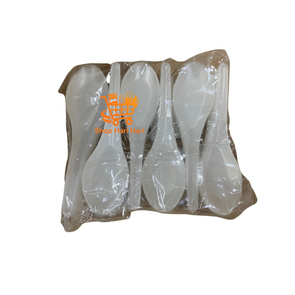 Jual Sendok Bebek Bening / Sendok Plastik Biasa / Sendok Makan (1 bks ...