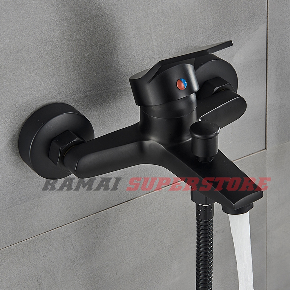 Jual Keran Mixer Panas Dingin Kran Shower Bathtub Hitam Premium ...